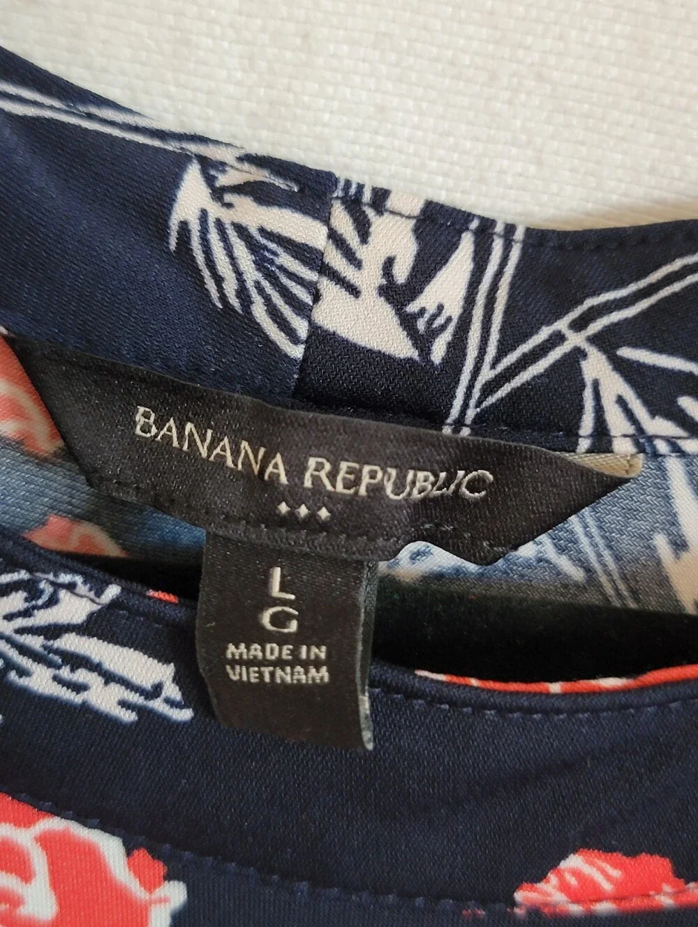 Banana Republic | Tops | Banana Republic Black Tank With Coral Floral ...